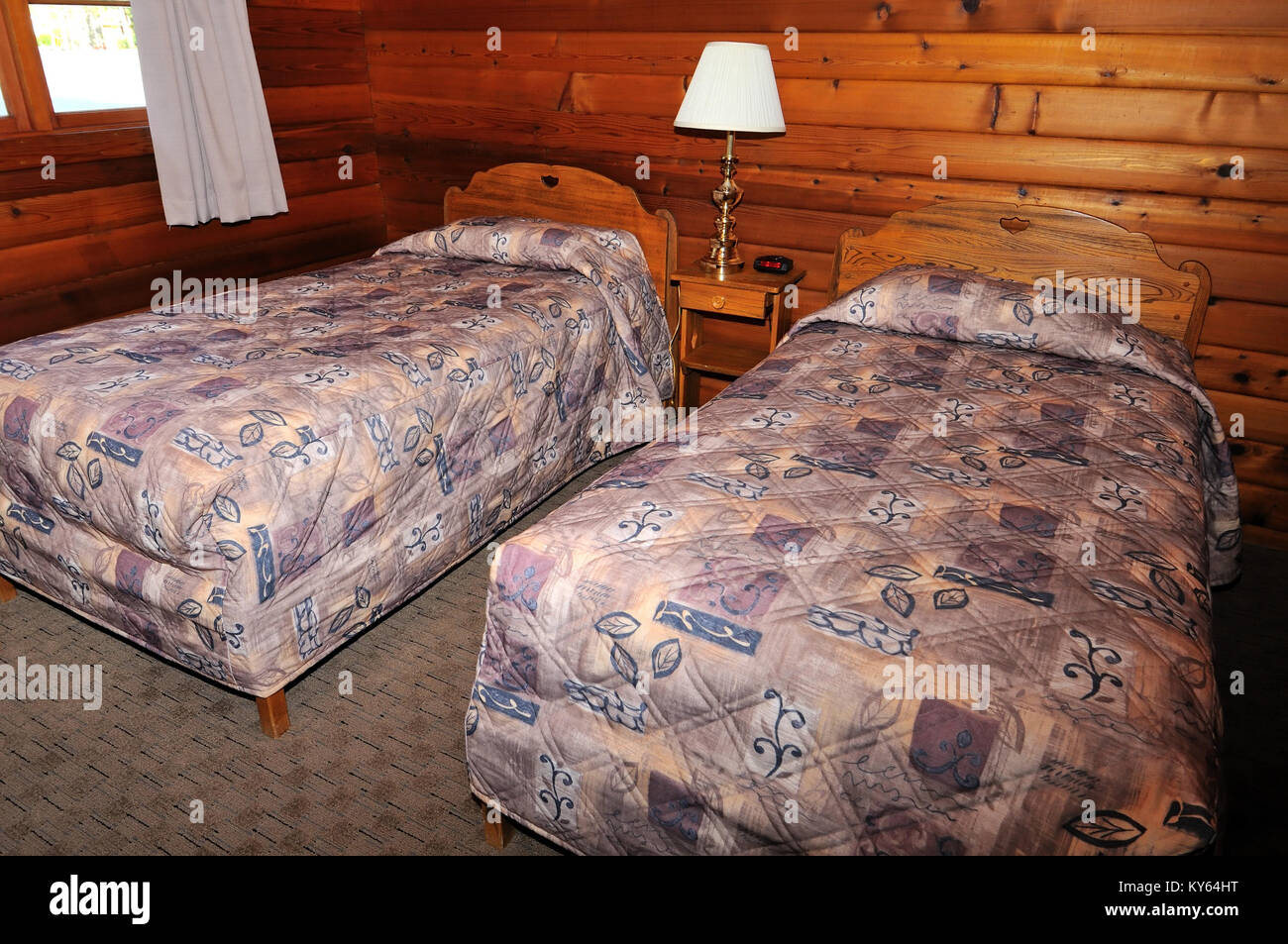 Interior of quaint and unique cottage style bedroom Stock Photo - Alamy