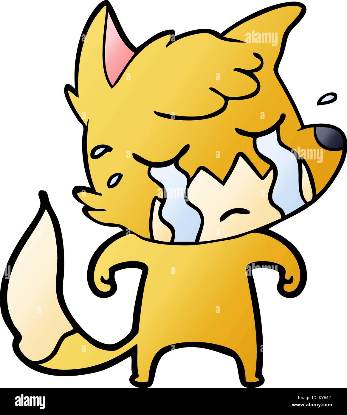 crying fox cartoon Stock Vector Image & Art - Alamy