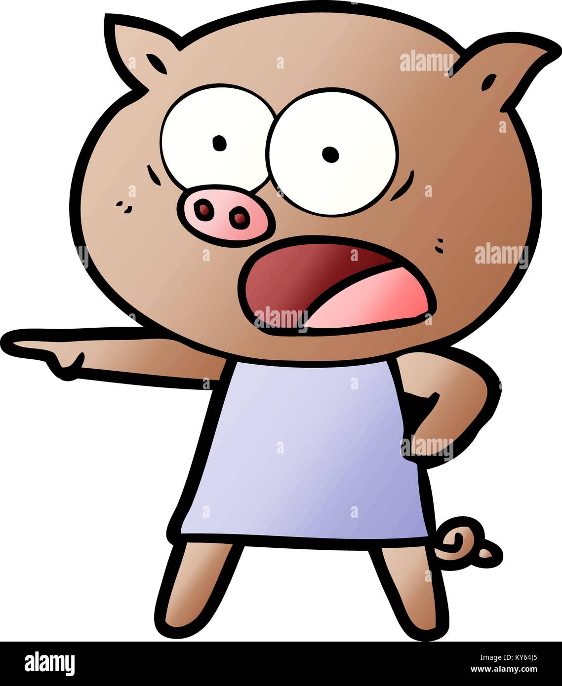 cartoon pig shouting Stock Vector Image & Art - Alamy