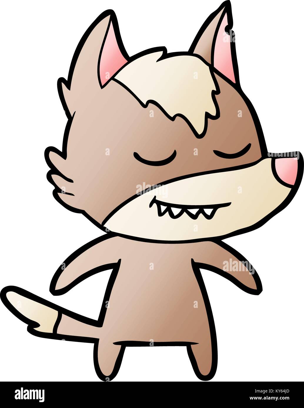 friendly cartoon wolf Stock Vector Image & Art - Alamy