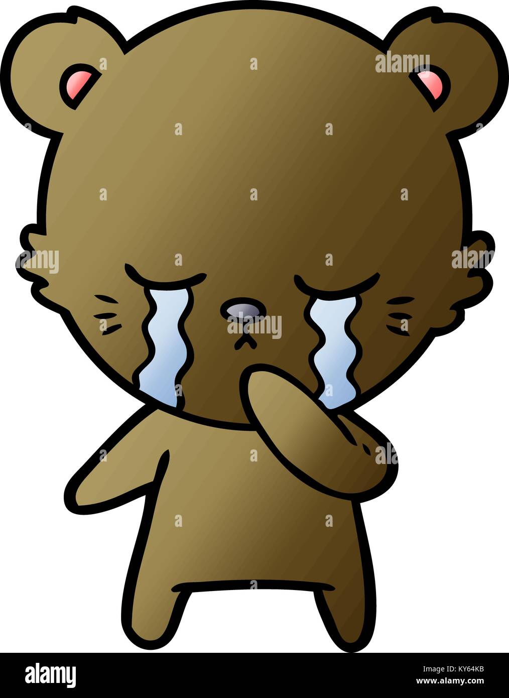 crying cartoon bear Stock Vector Image & Art - Alamy