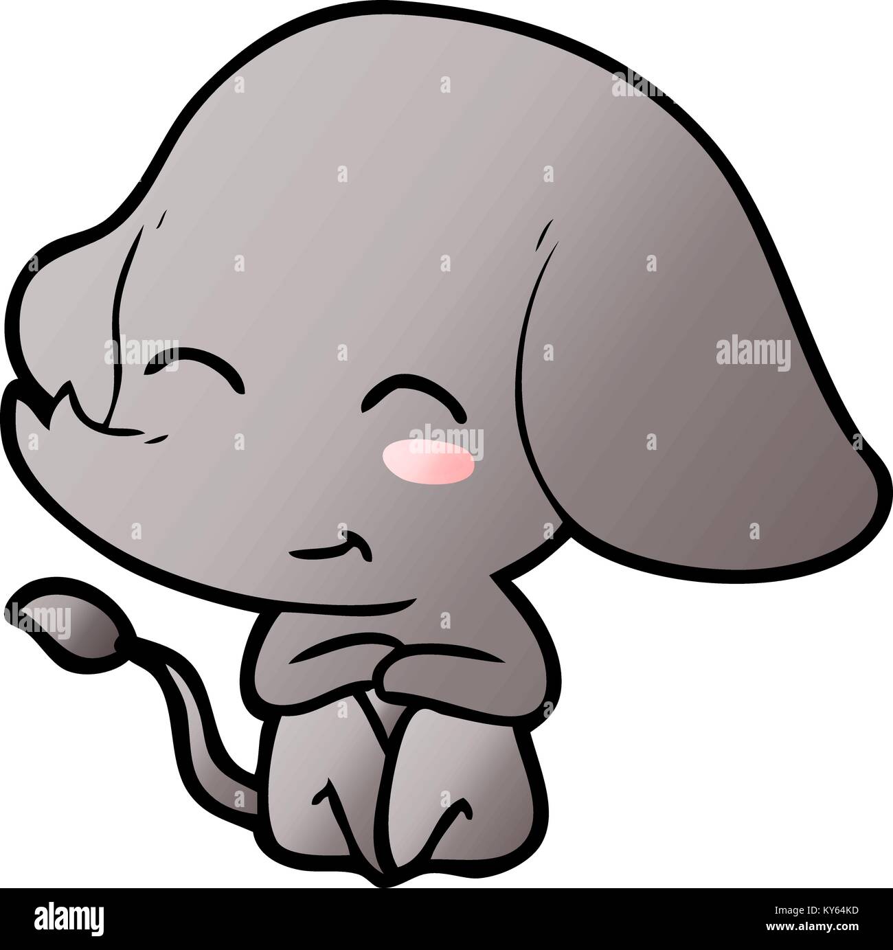 cute cartoon elephant Stock Vector Image & Art - Alamy