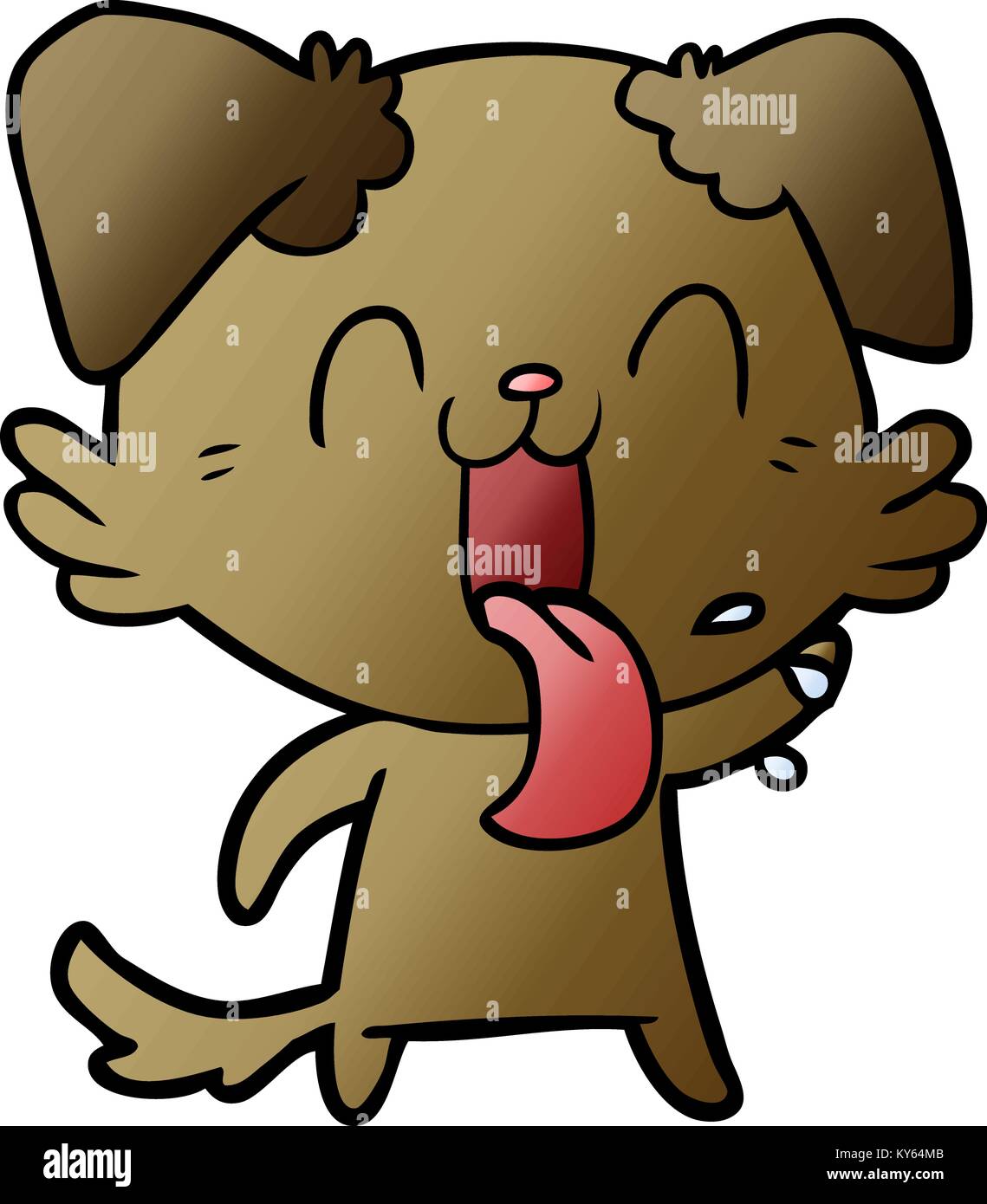 cartoon panting dog Stock Vector Image & Art - Alamy