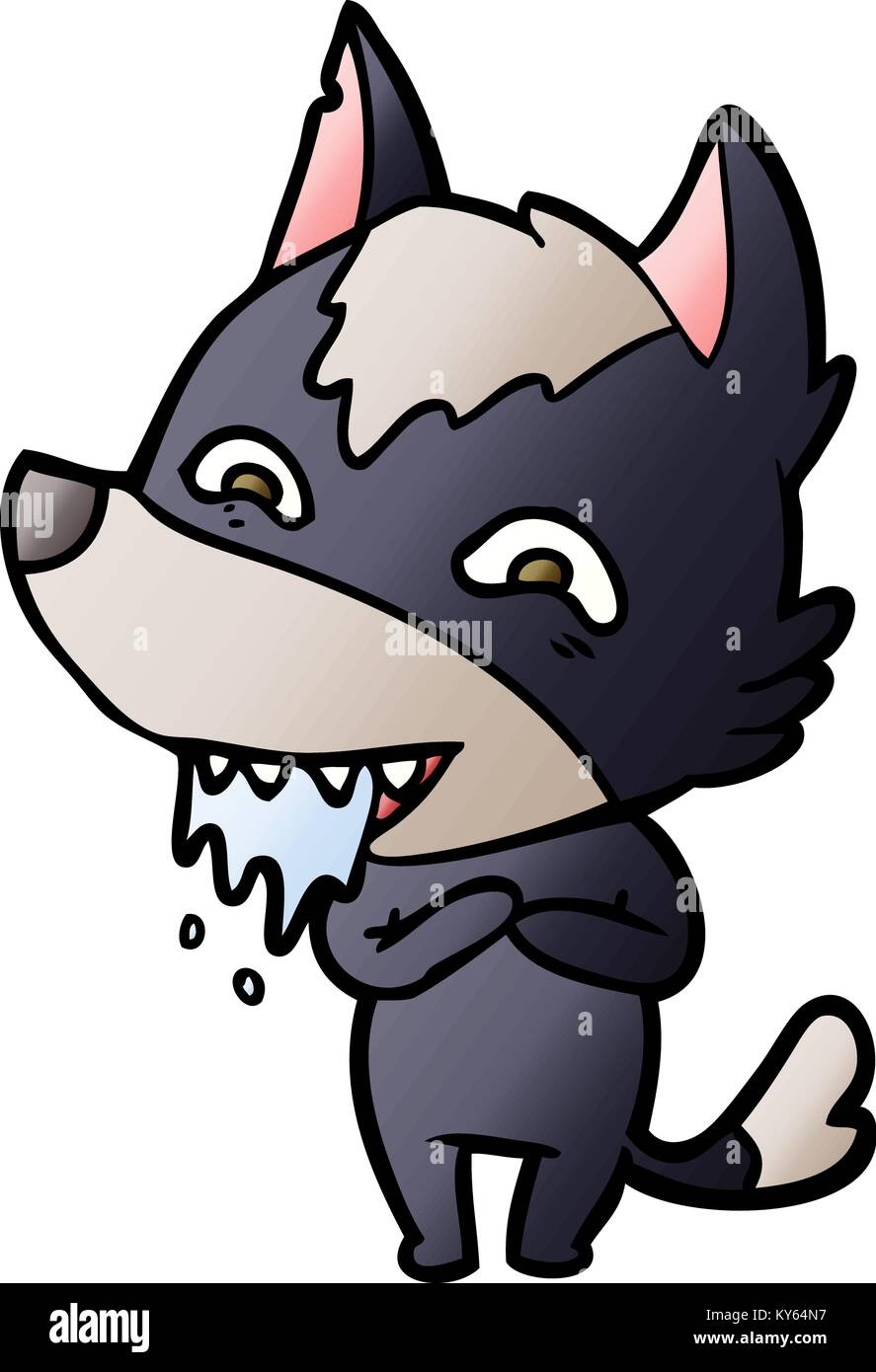 cartoon hungry wolf Stock Vector Image & Art - Alamy