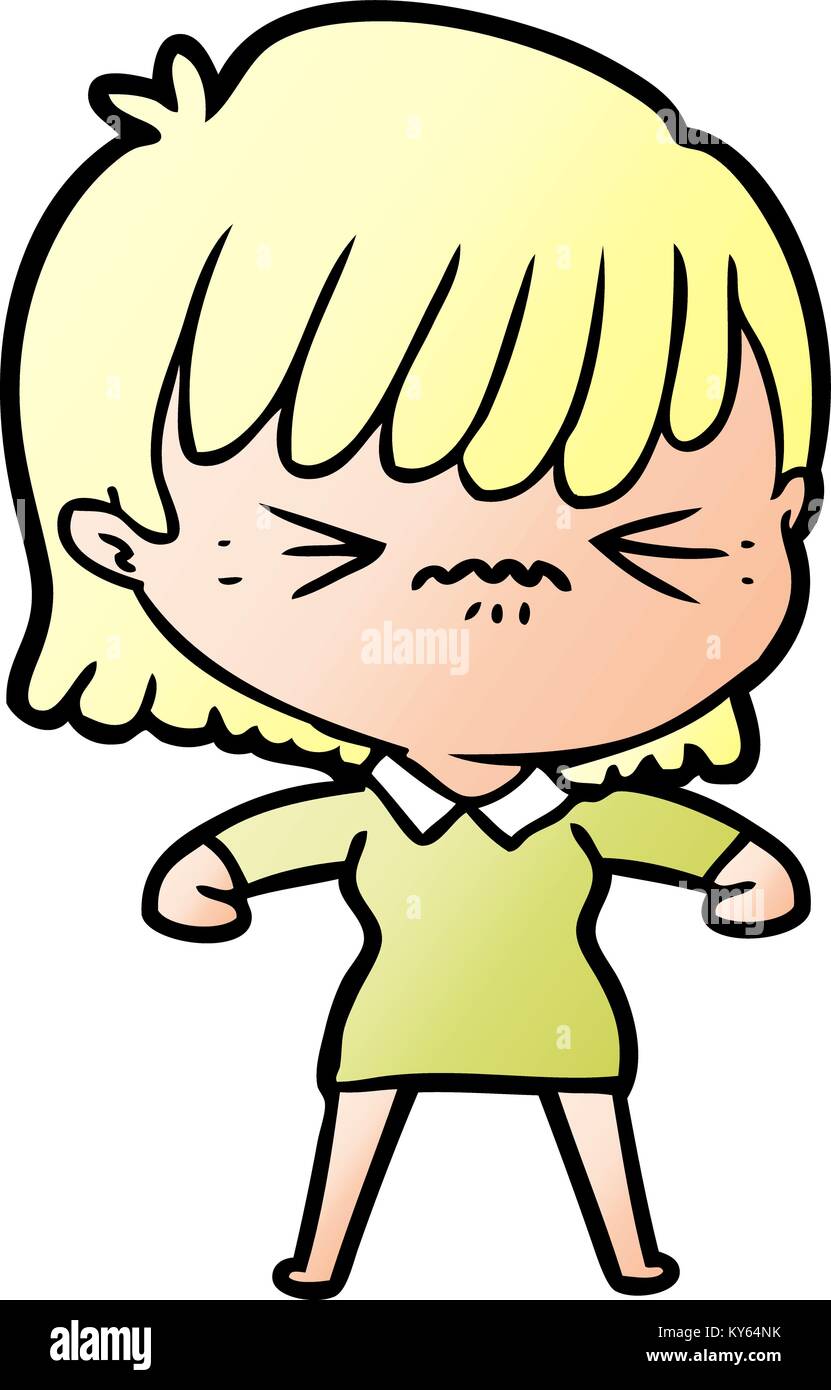 Annoyed Cartoon Girl