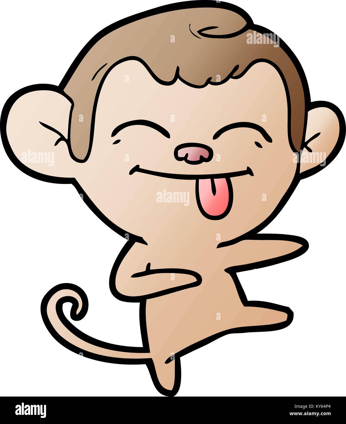 funny cartoon monkey pointing Stock Vector Image & Art - Alamy