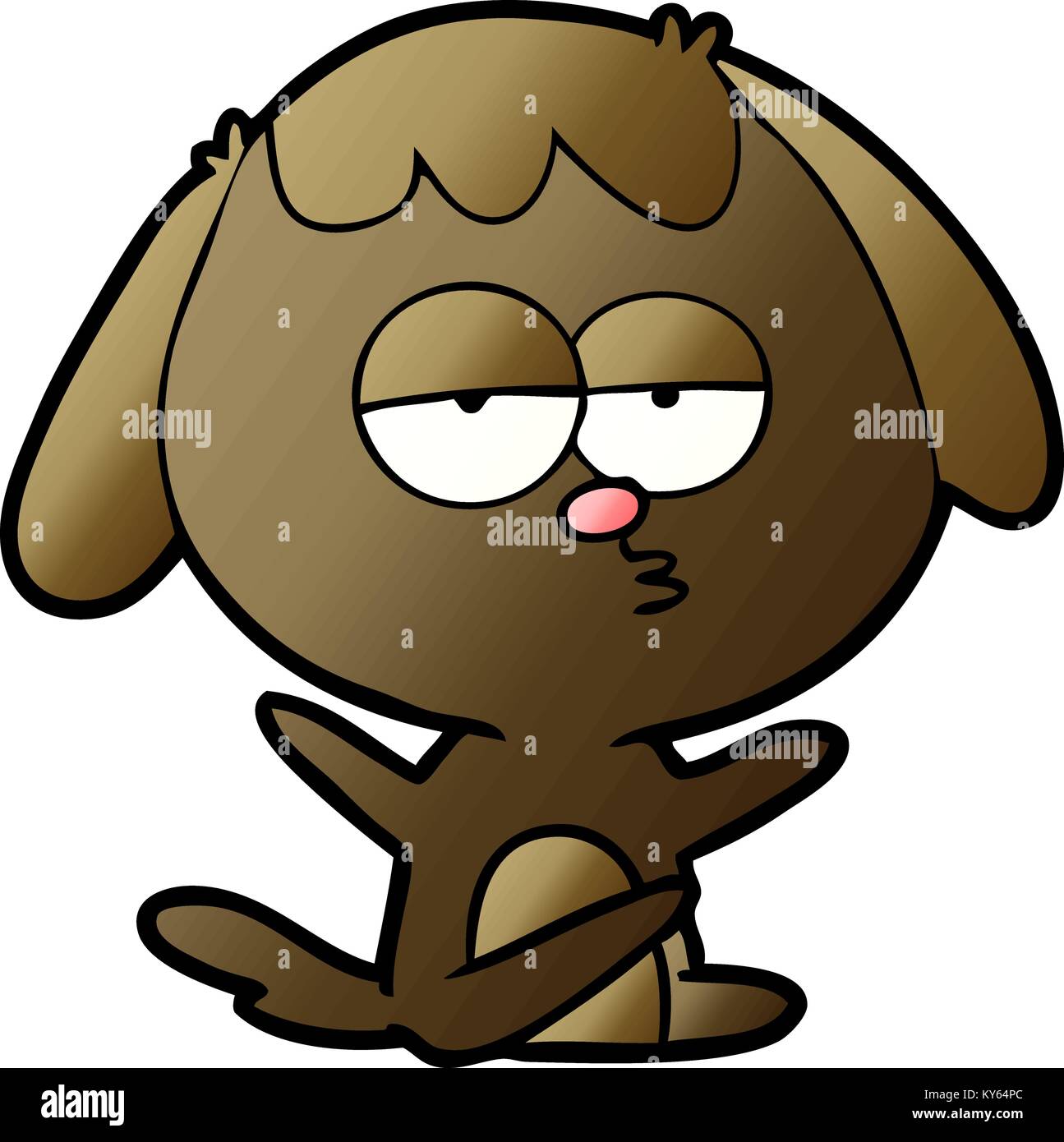 cartoon bored dog Stock Vector Image & Art - Alamy