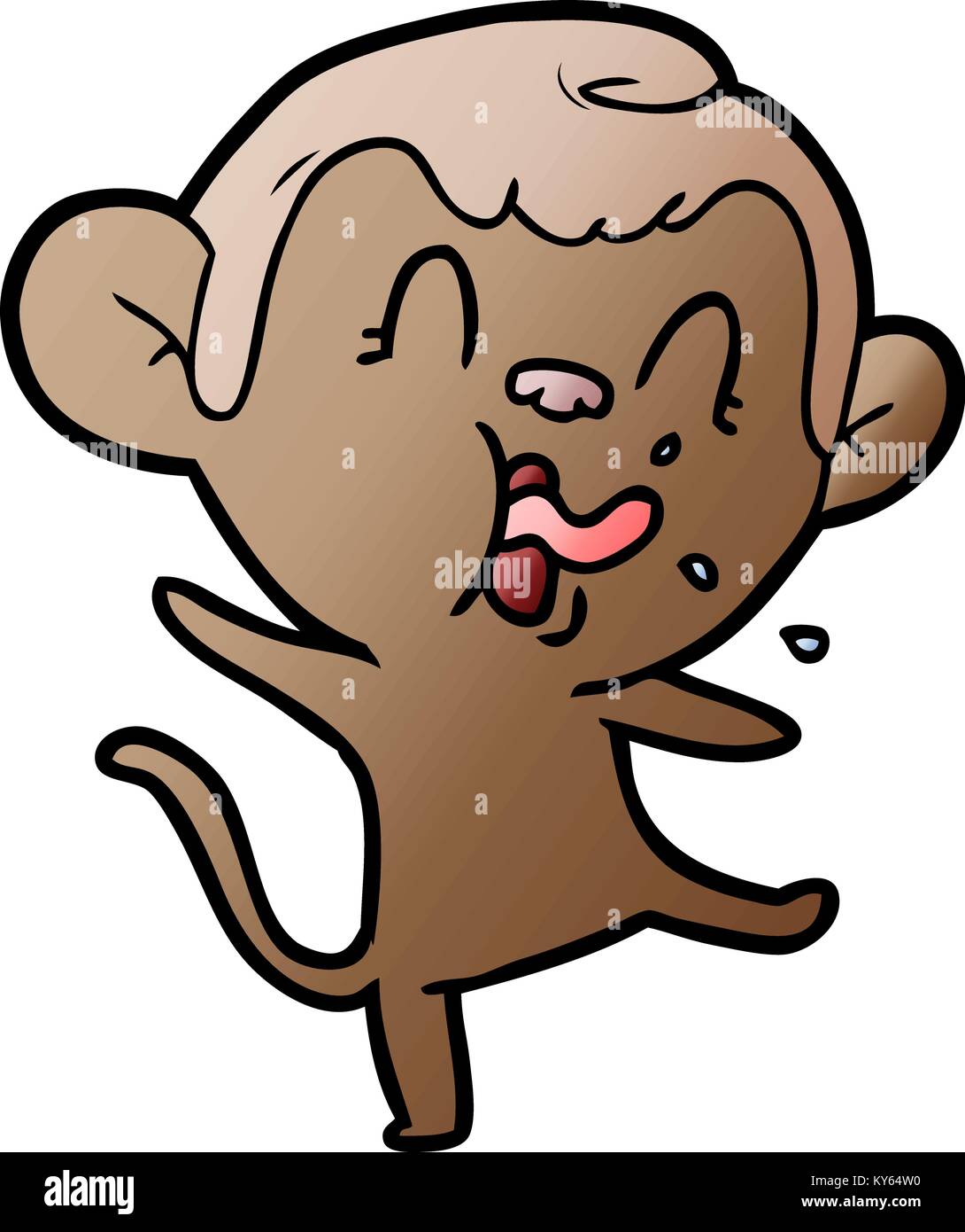 crazy cartoon monkey Stock Vector Image & Art - Alamy