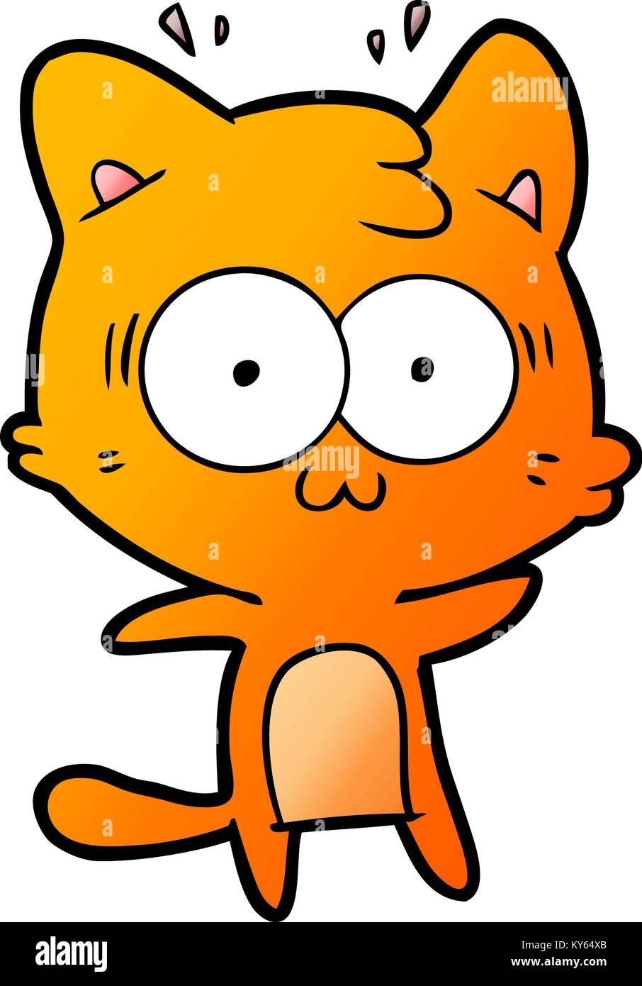 cartoon surprised cat Stock Vector Image & Art - Alamy