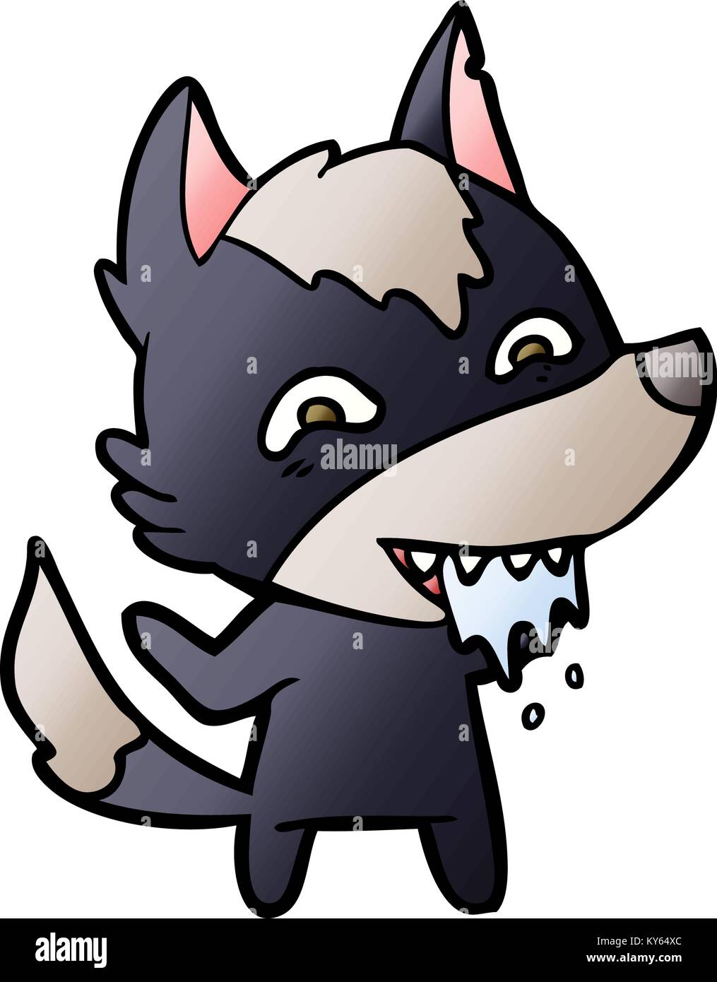 cartoon hungry wolf Stock Vector Image & Art - Alamy