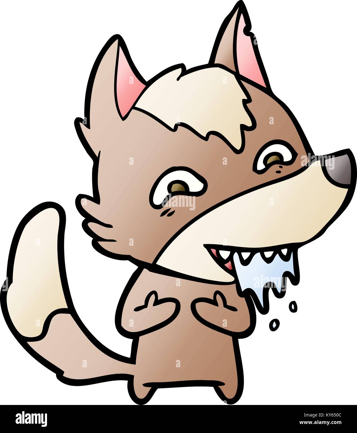 cartoon hungry wolf Stock Vector Image & Art - Alamy