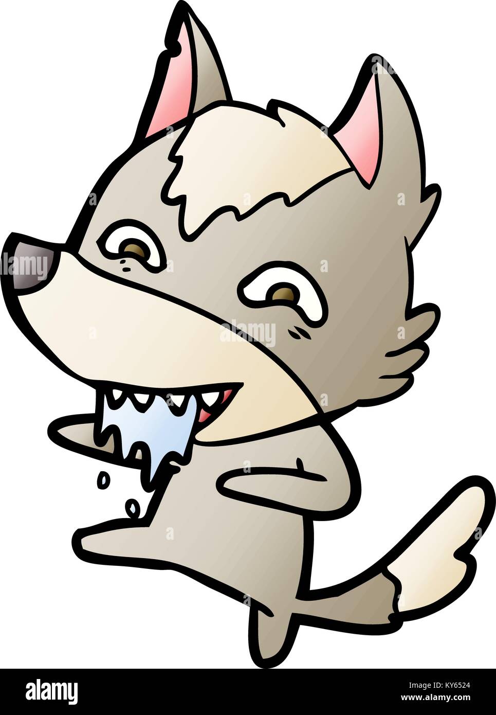 cartoon hungry wolf Stock Vector Image & Art - Alamy
