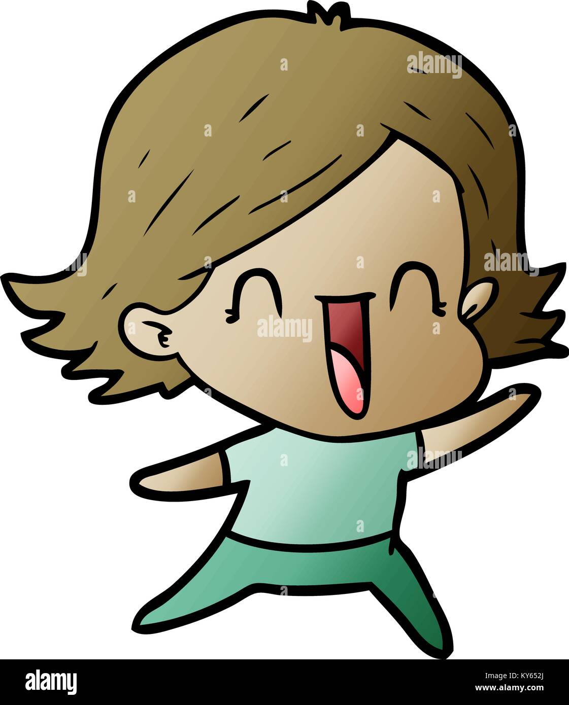 cartoon happy woman Stock Vector Image & Art - Alamy
