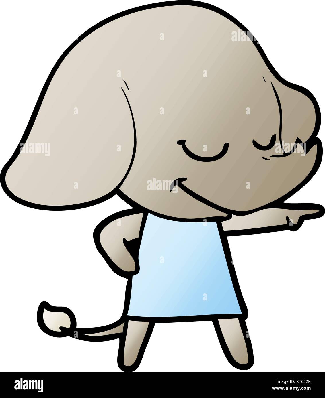 cartoon smiling elephant Stock Vector Image & Art - Alamy