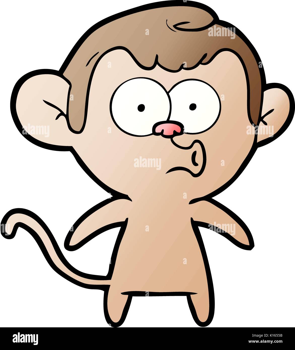 cartoon hooting monkey Stock Vector Image & Art - Alamy