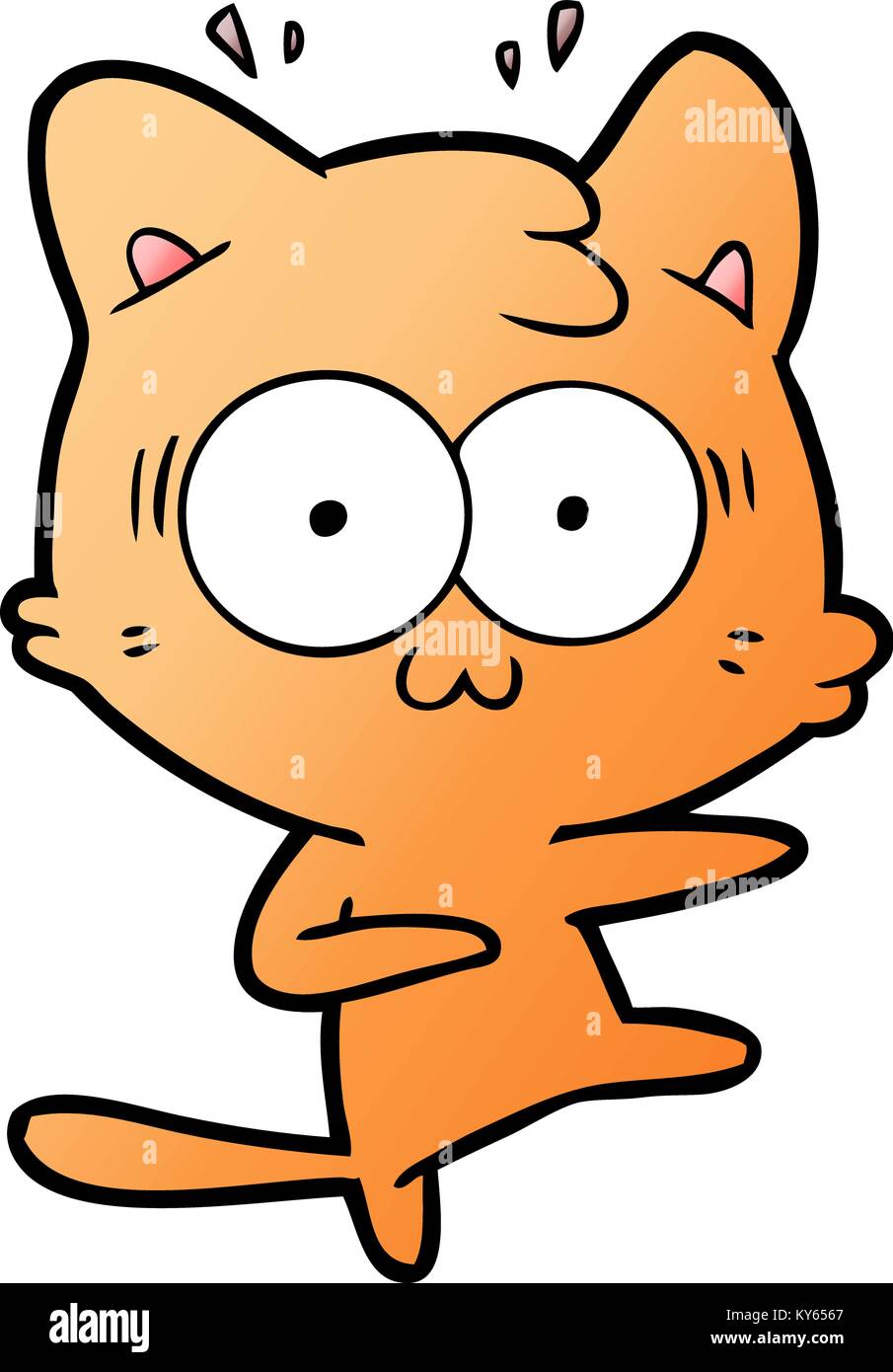 cartoon surprised cat Stock Vector Image & Art - Alamy