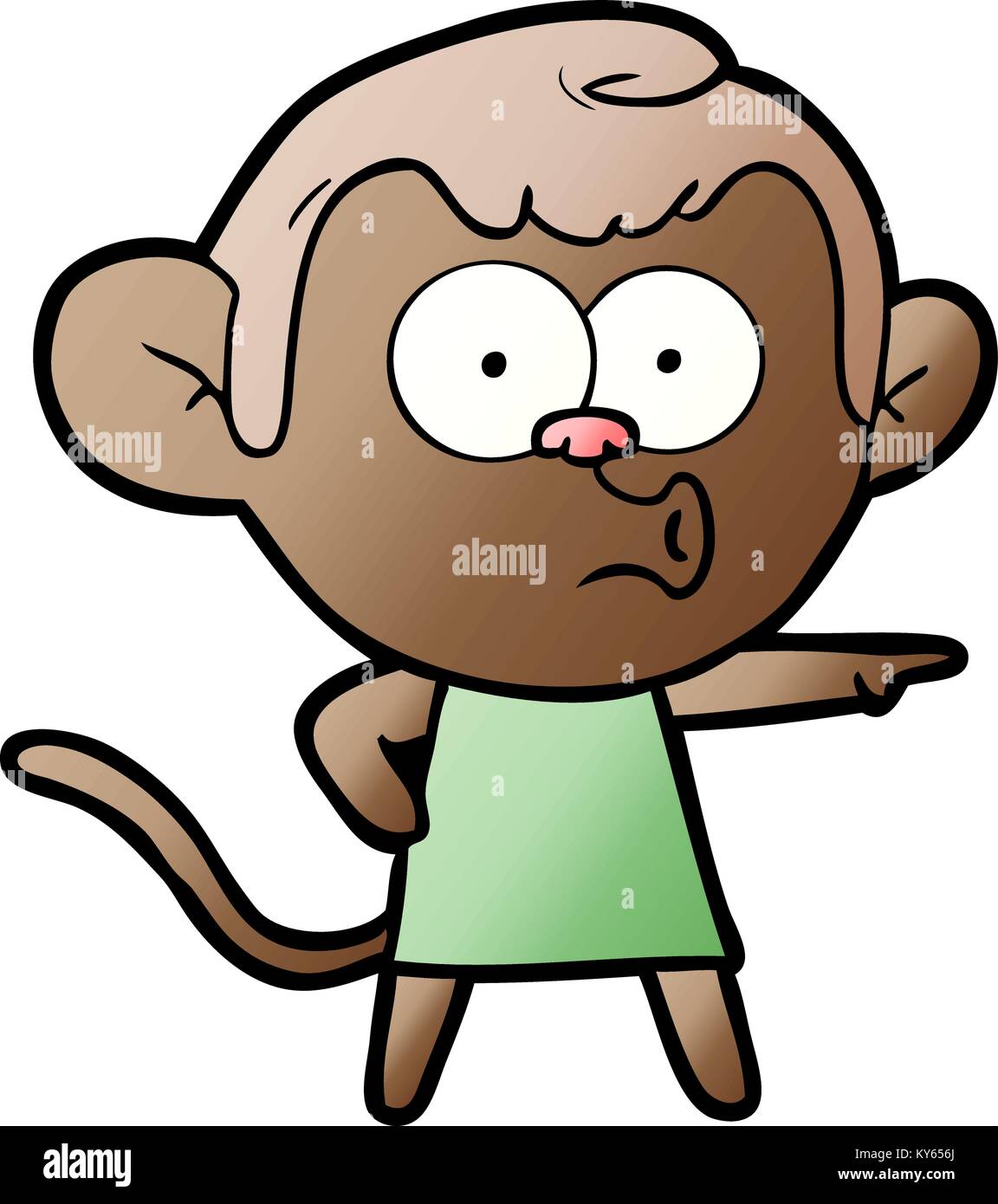 cartoon pointing monkey Stock Vector Image & Art - Alamy