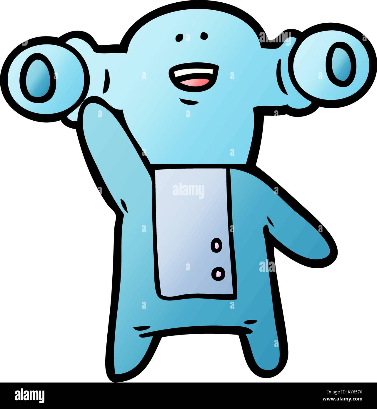 friendly cartoon alien waving Stock Vector Image & Art - Alamy