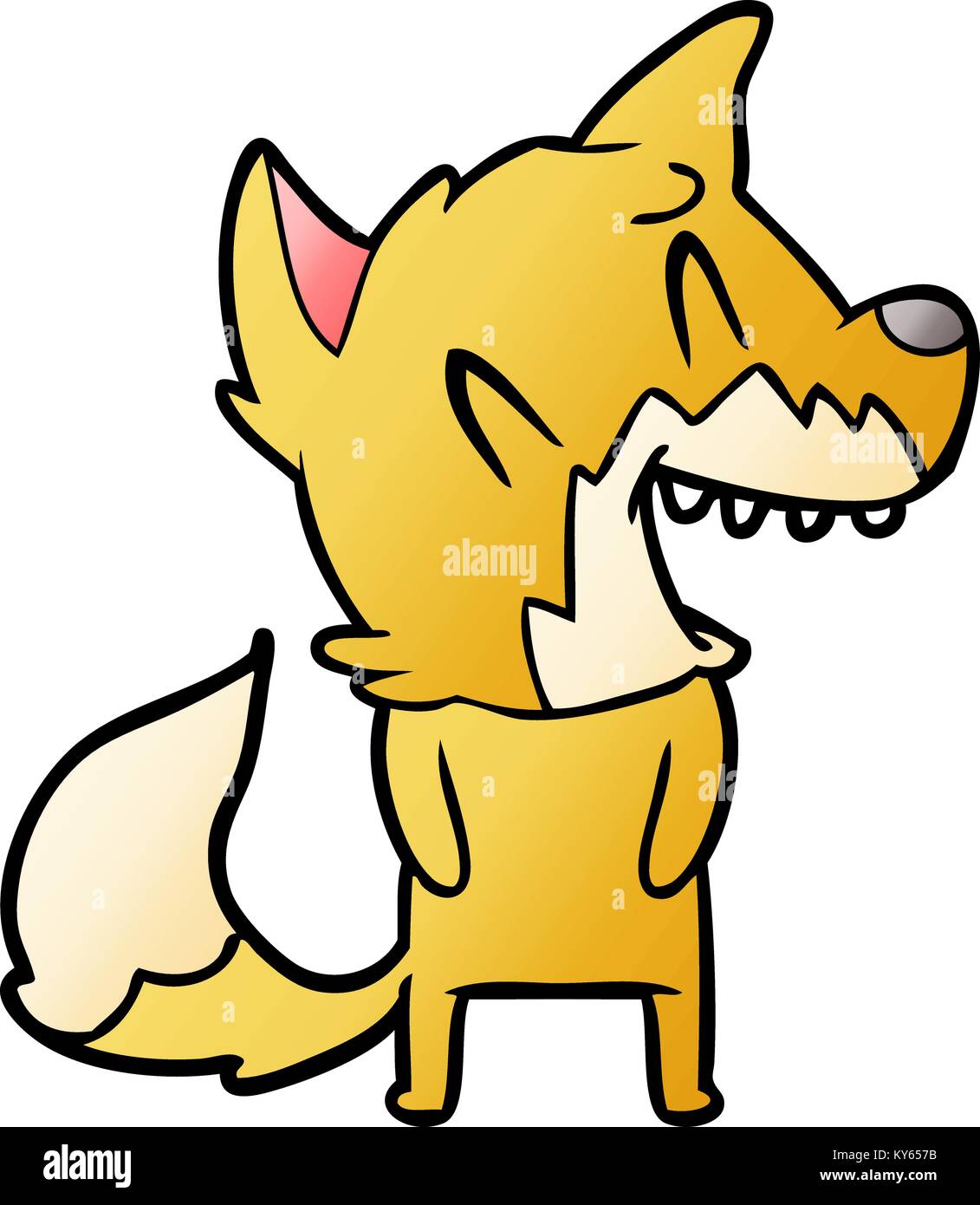 laughing fox cartoon Stock Vector Image & Art - Alamy