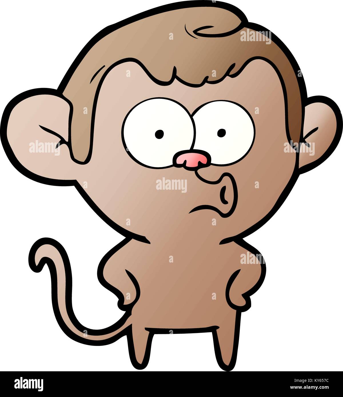 cartoon surprised monkey Stock Vector Image & Art - Alamy