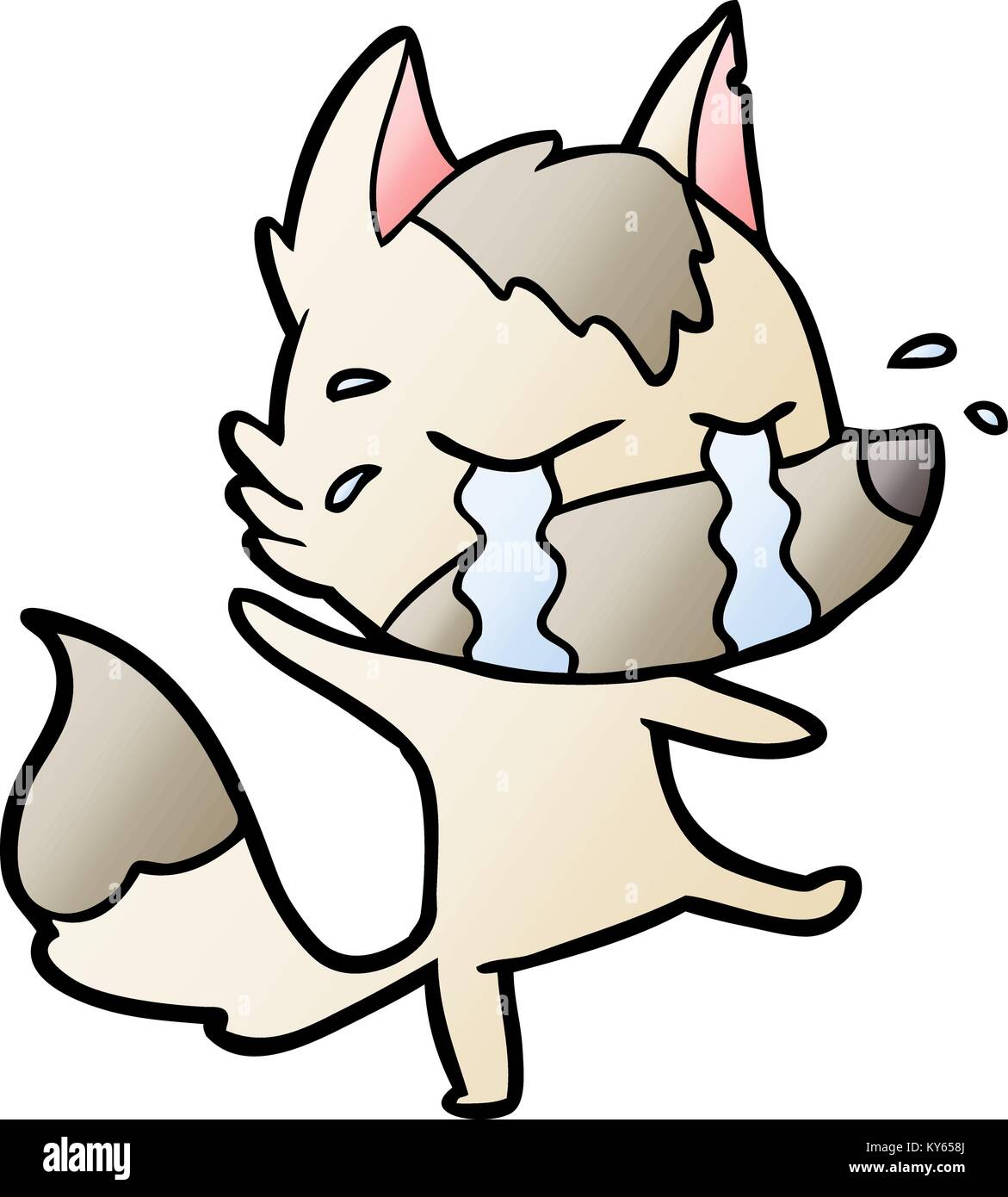 cartoon crying wolf Stock Vector Image & Art - Alamy