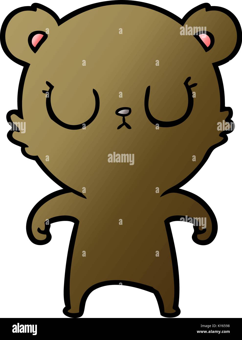 peaceful cartoon bear Stock Vector Image & Art - Alamy