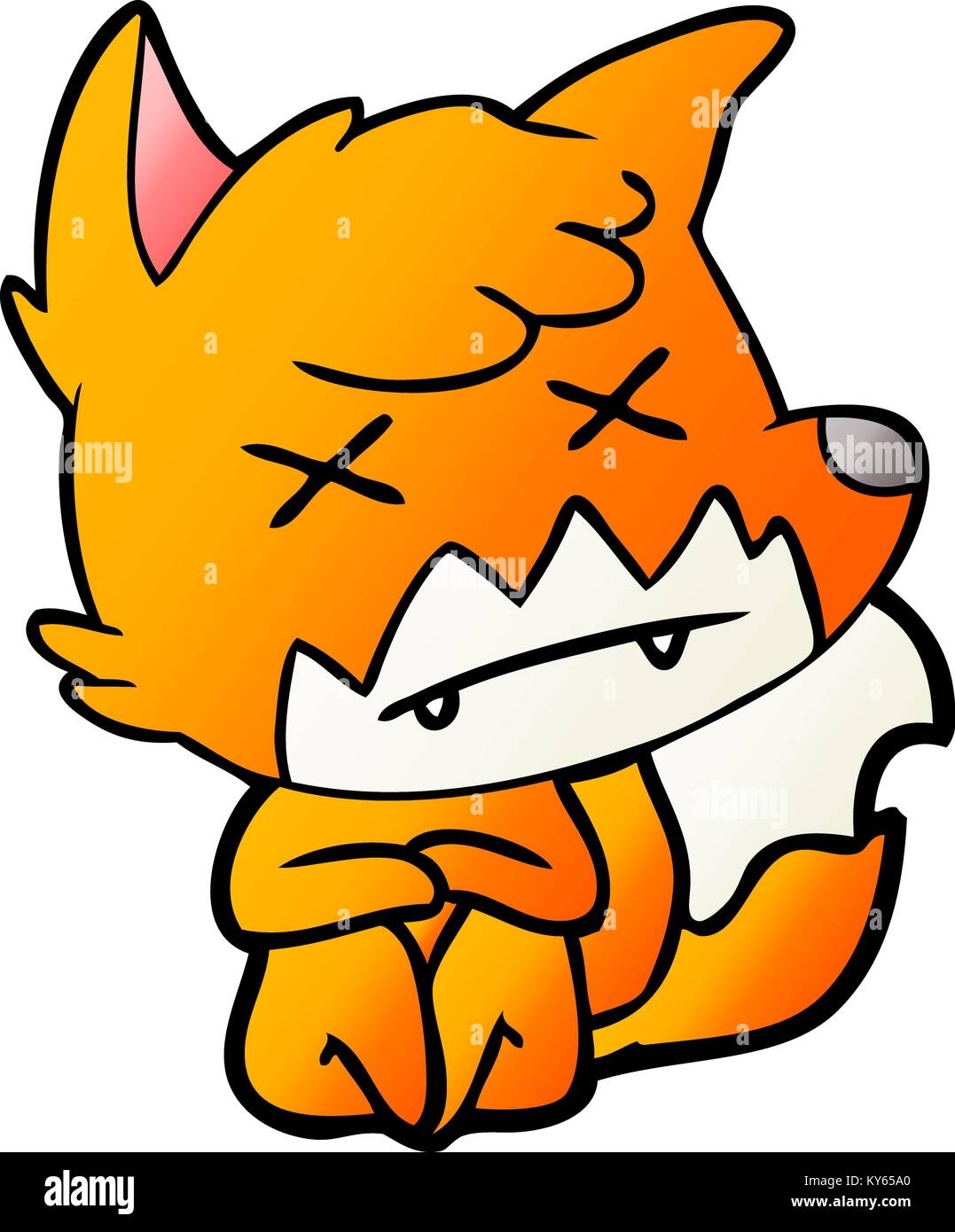 cartoon dead fox Stock Vector Image & Art - Alamy