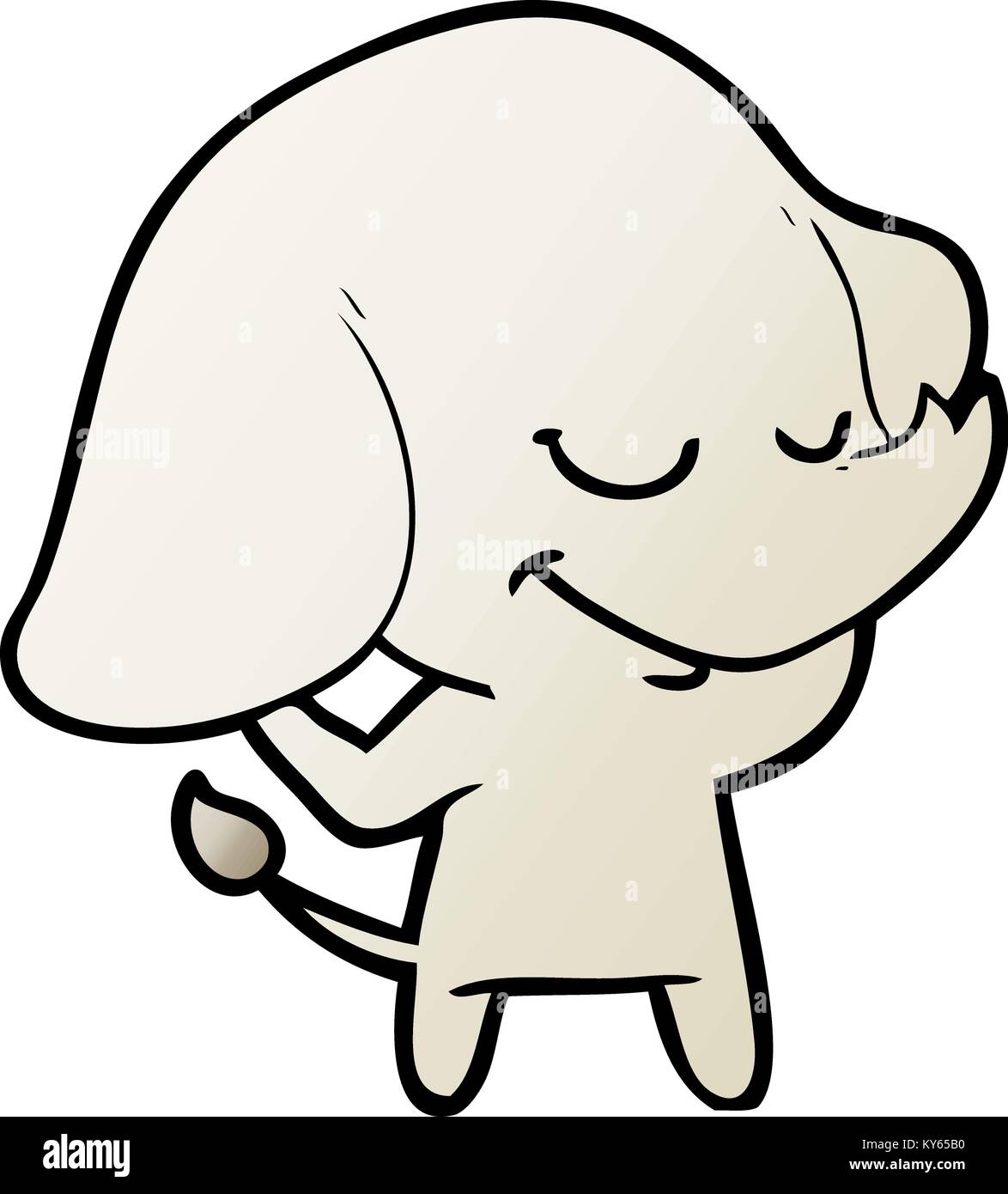 cartoon smiling elephant Stock Vector Image & Art - Alamy