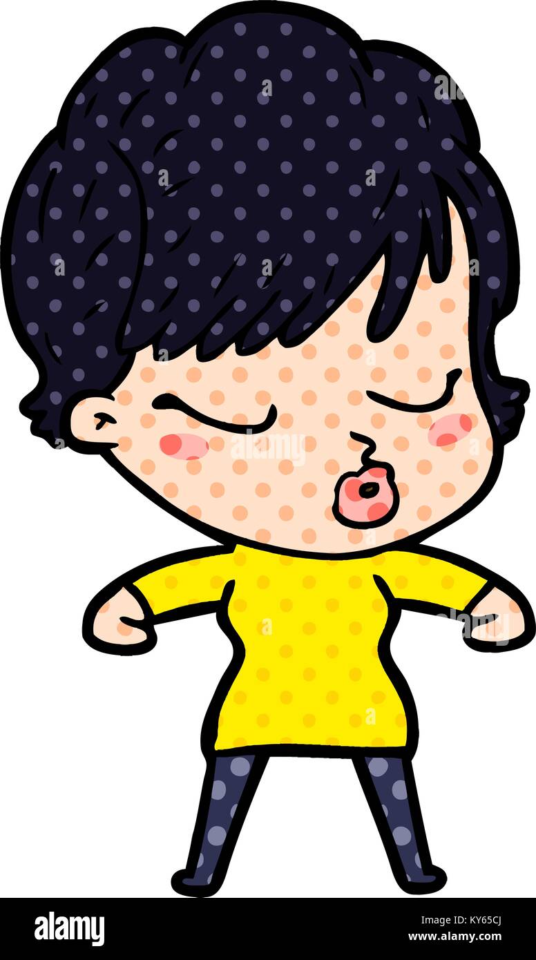 cartoon woman with eyes shut Stock Vector Image & Art - Alamy