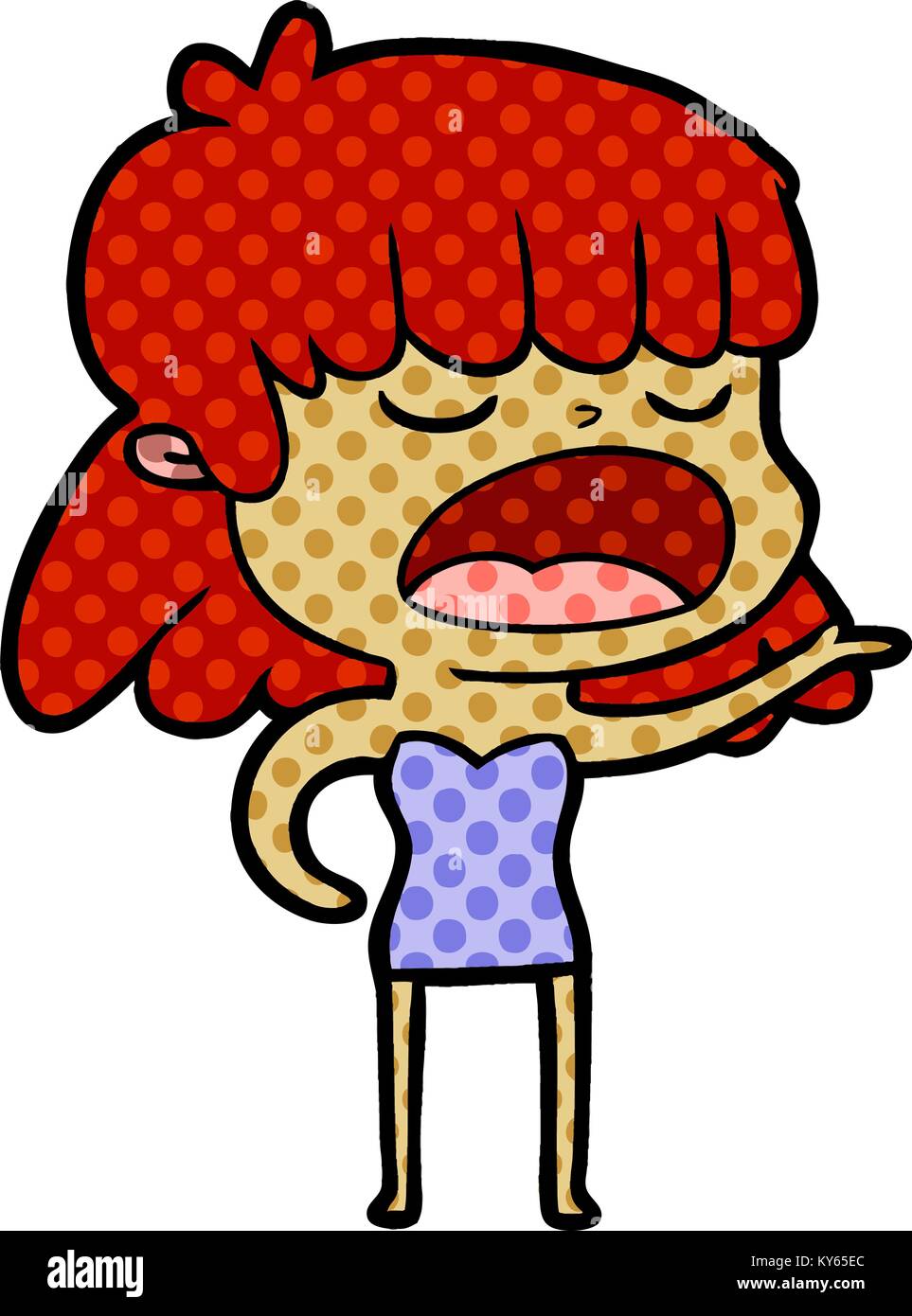 cartoon woman talking loudly Stock Vector Image & Art - Alamy