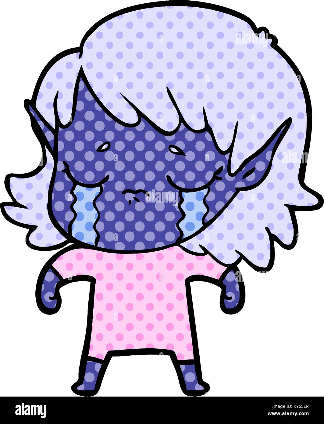 cartoon crying elf girl Stock Vector Image & Art - Alamy
