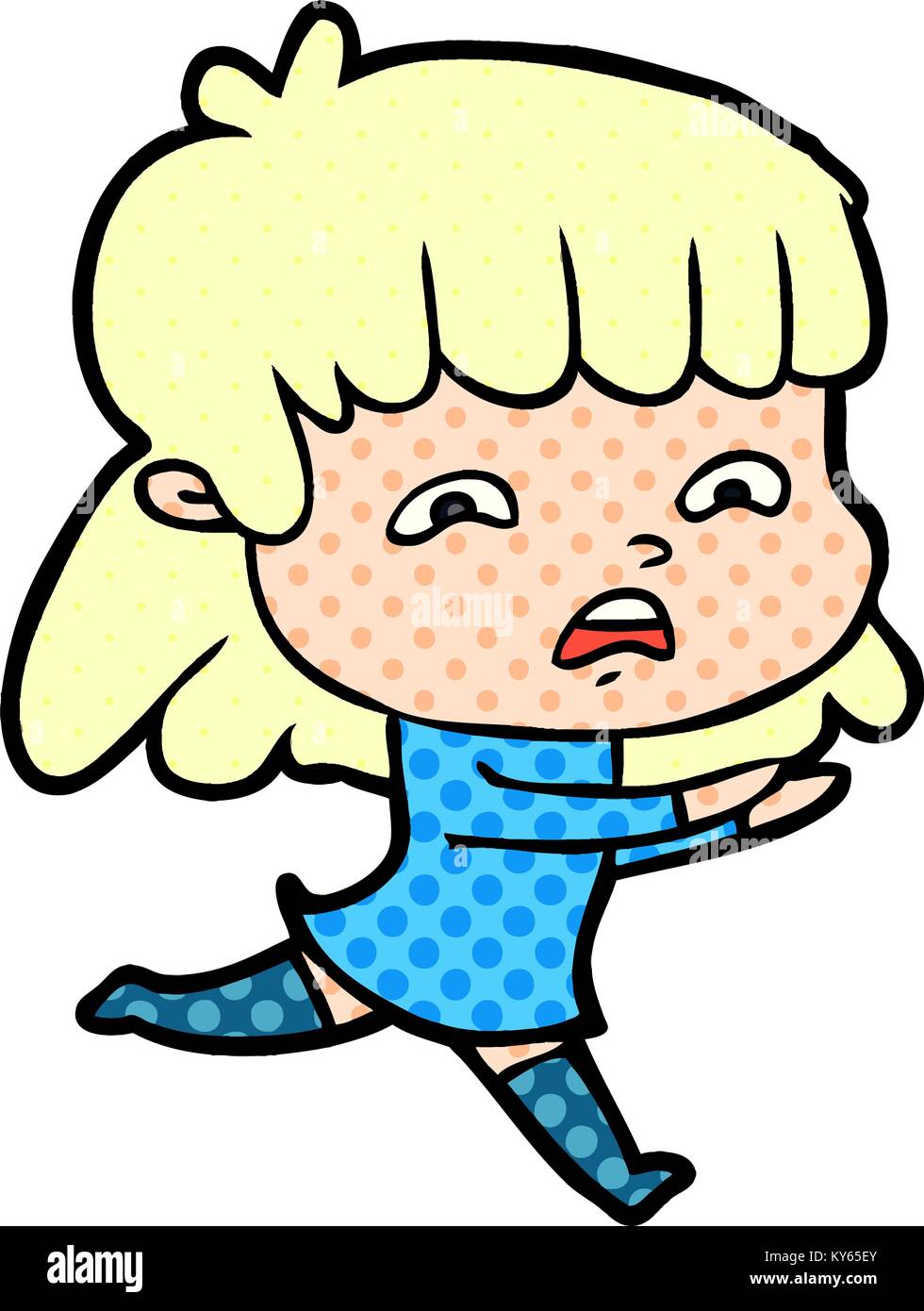cartoon worried woman Stock Vector Image & Art - Alamy