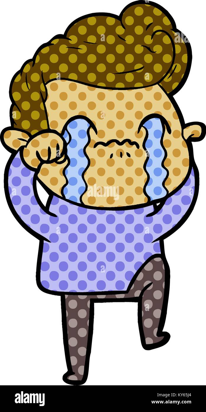 cartoon man crying Stock Vector Image & Art - Alamy