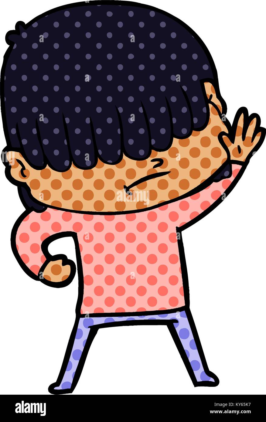 cartoon boy with untidy hair Stock Vector Image & Art - Alamy