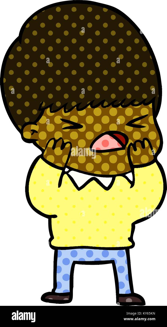 cartoon stressed man Stock Vector Image & Art - Alamy