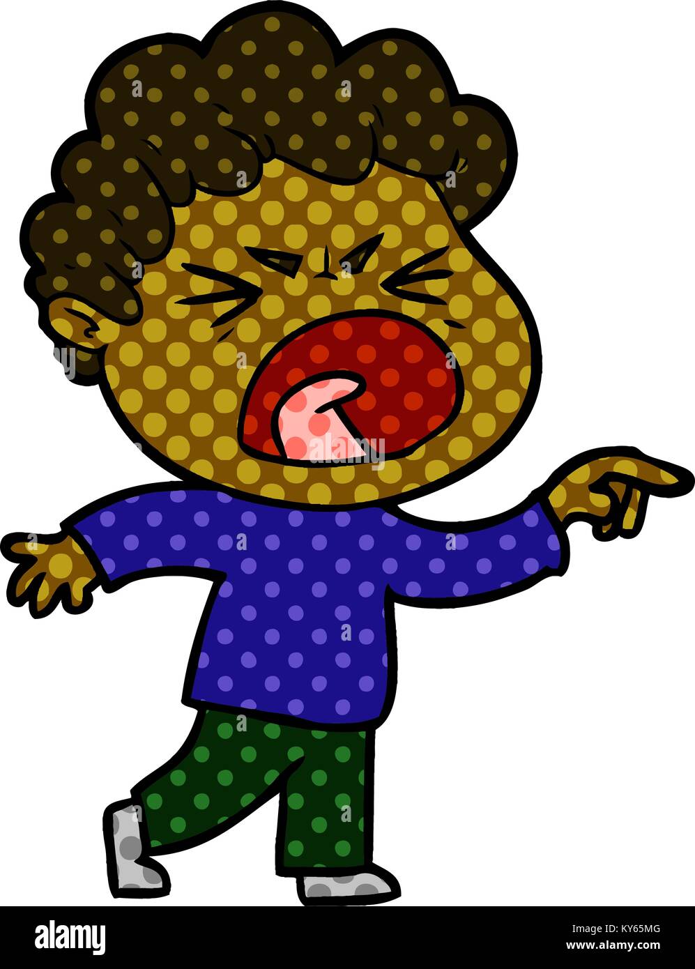 cartoon furious man Stock Vector Image & Art - Alamy