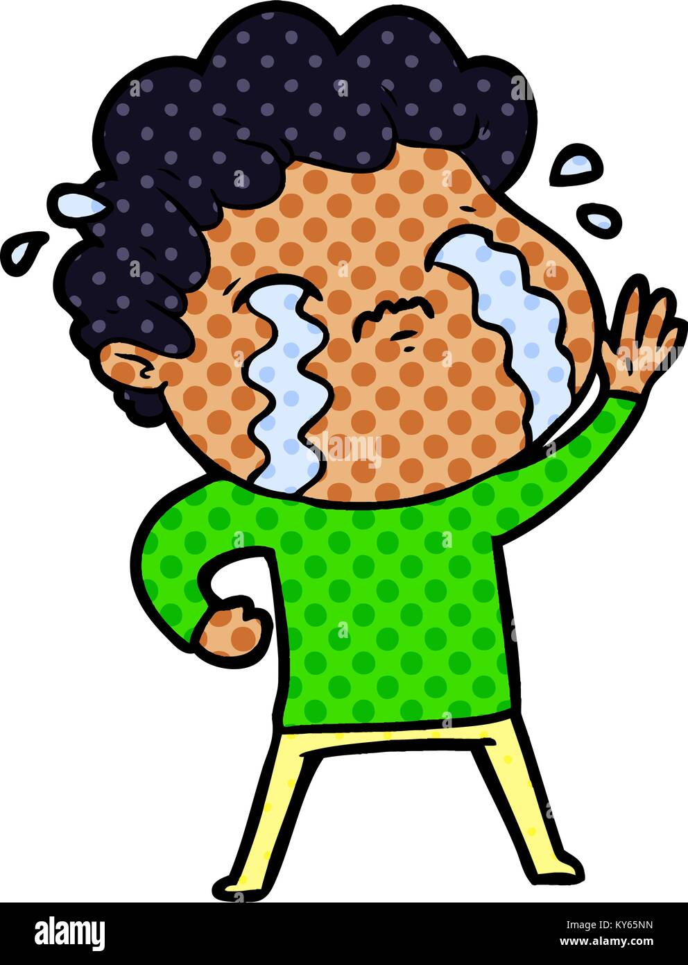 cartoon man crying Stock Vector Image & Art - Alamy