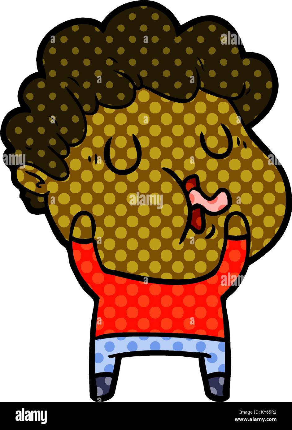 cartoon man pulling face Stock Vector Image & Art - Alamy