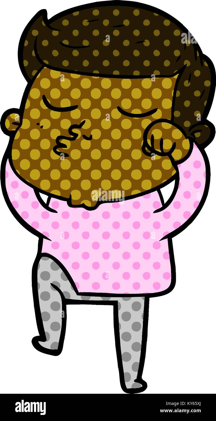 cartoon model guy pouting Stock Vector Image & Art - Alamy