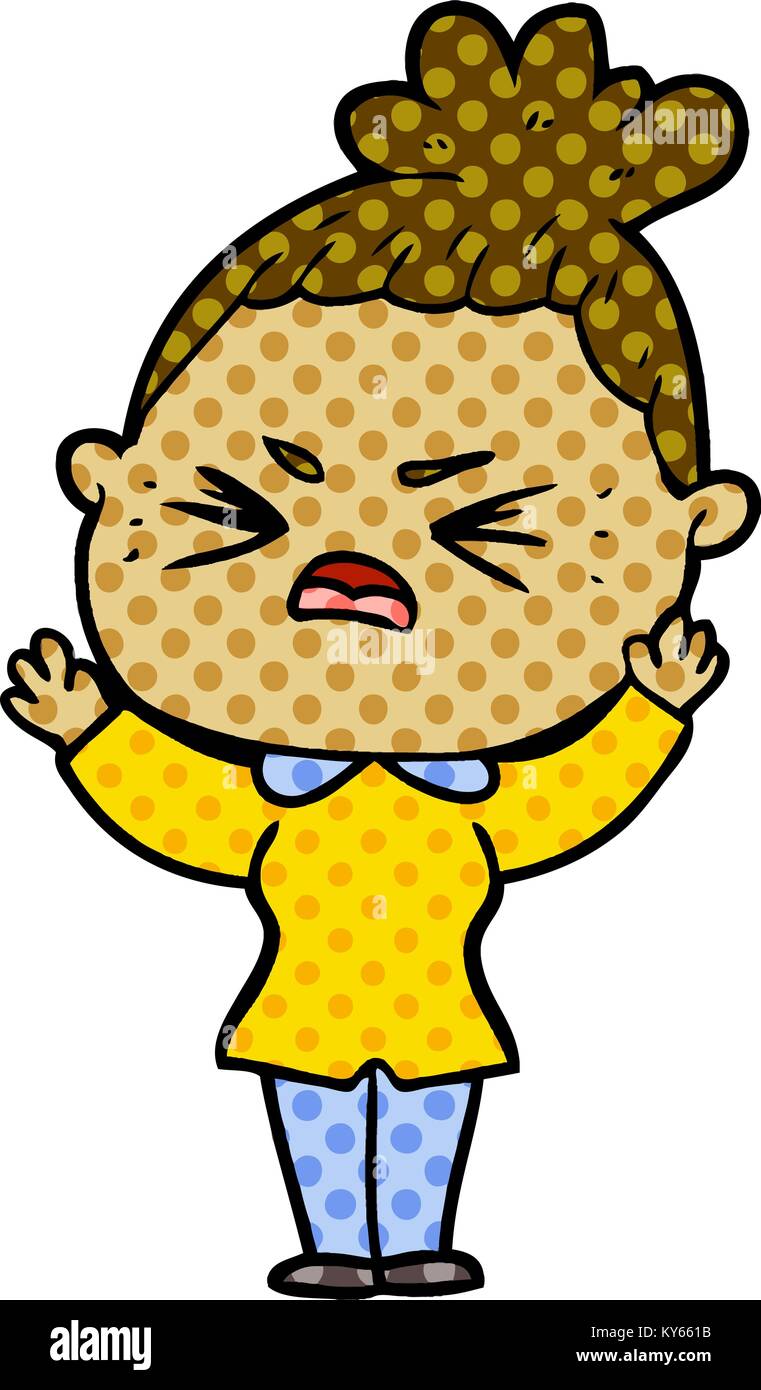 cartoon angry woman Stock Vector Image & Art - Alamy