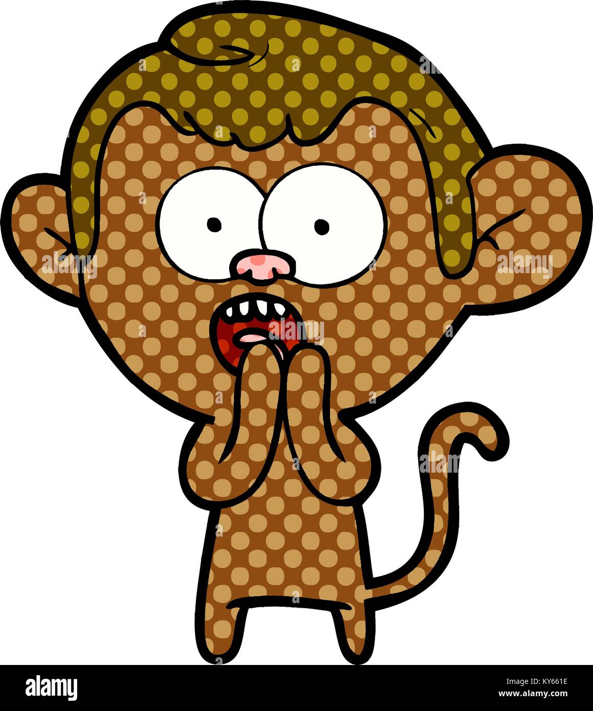 cartoon shocked monkey Stock Vector Image & Art - Alamy