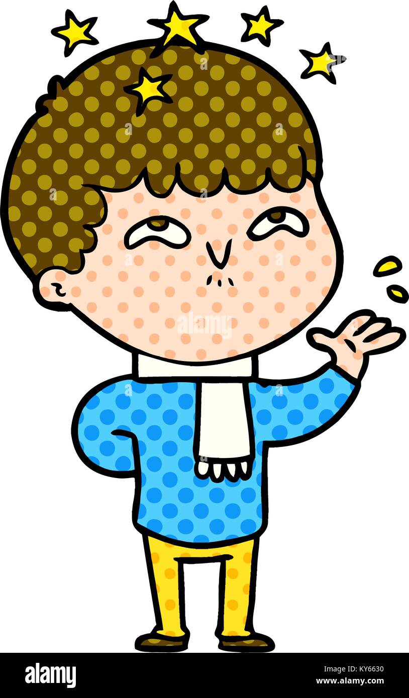 Cartoon excited boy Stock Vector Images - Alamy