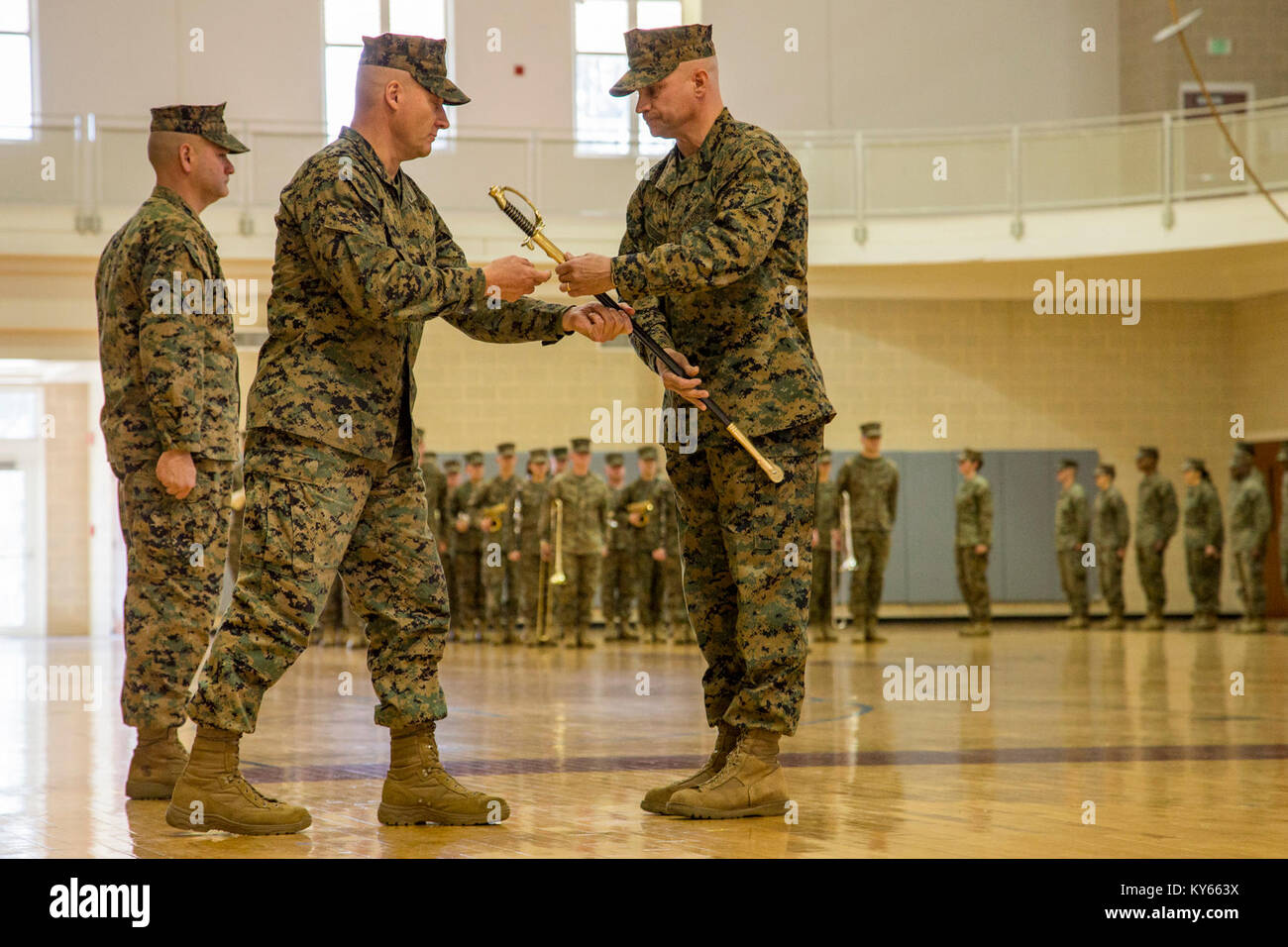 Brig. Gen. Julian D. Alford, left, commanding general, Marine Corps ...