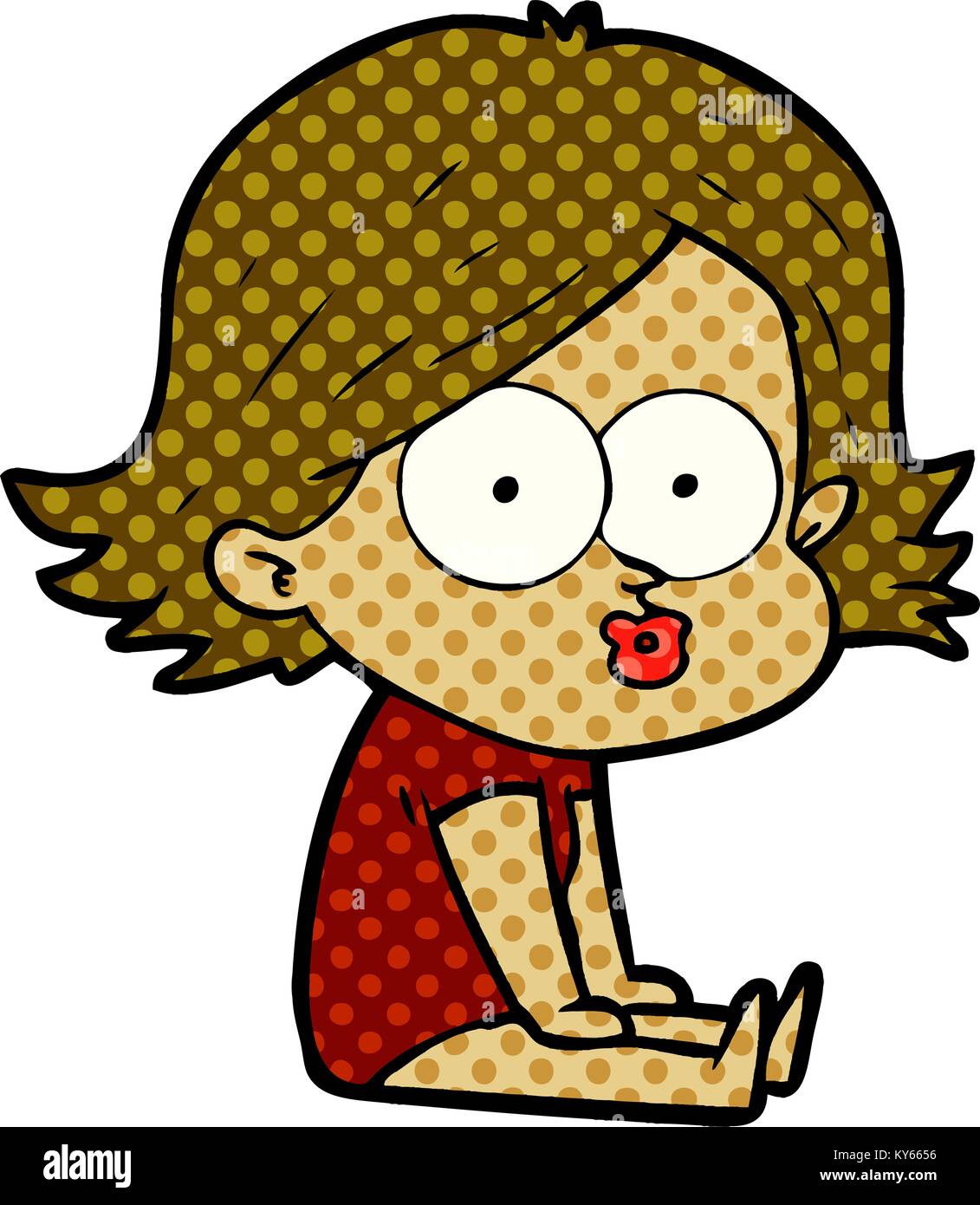 cartoon girl pouting Stock Vector Image & Art - Alamy