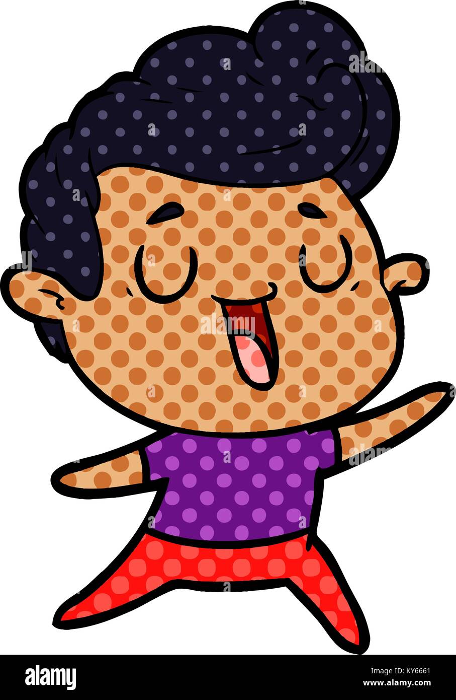 happy cartoon man Stock Vector Image & Art - Alamy