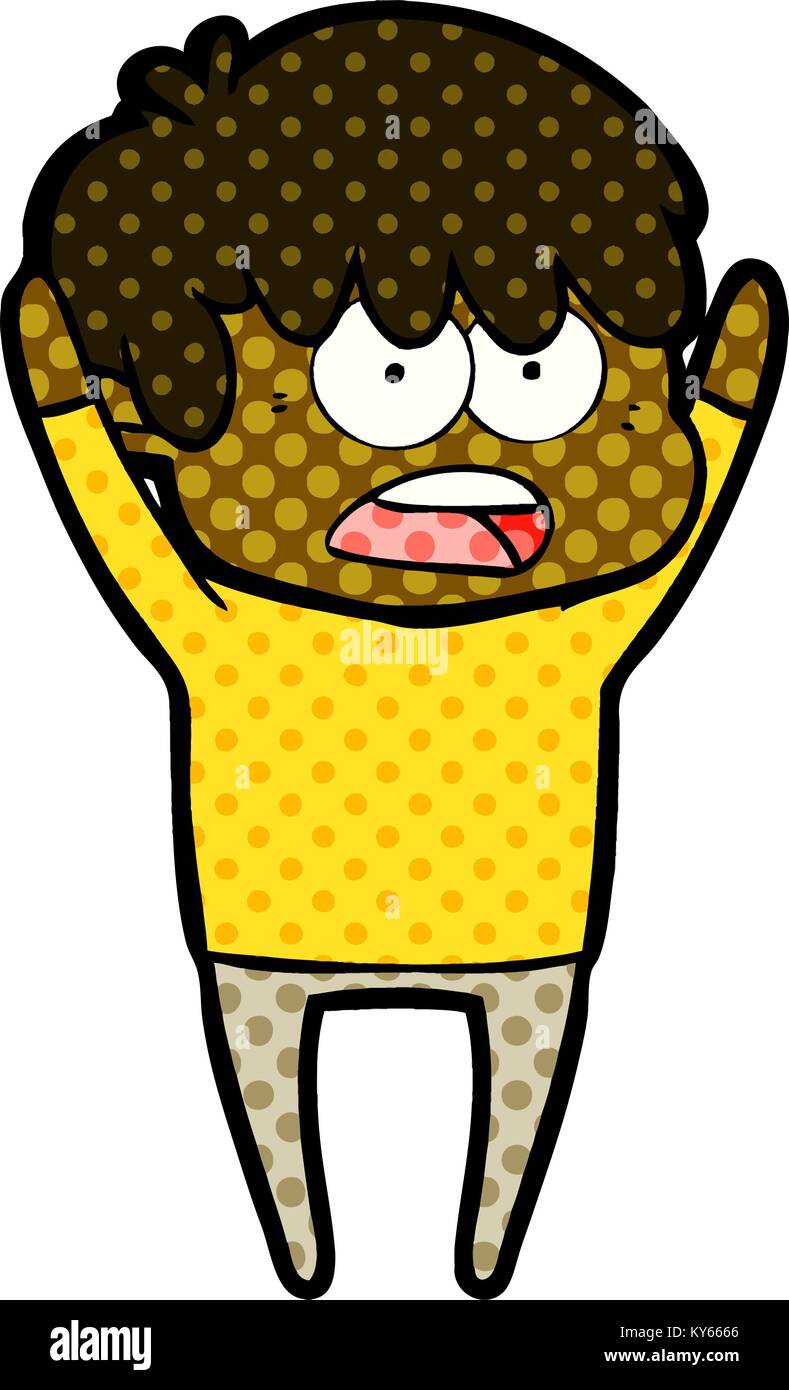 worried cartoon boy Stock Vector Image & Art - Alamy