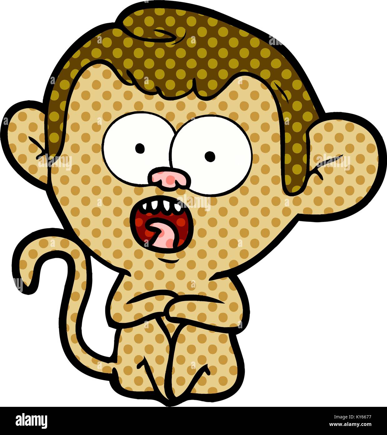 cartoon shocked monkey Stock Vector Image & Art - Alamy