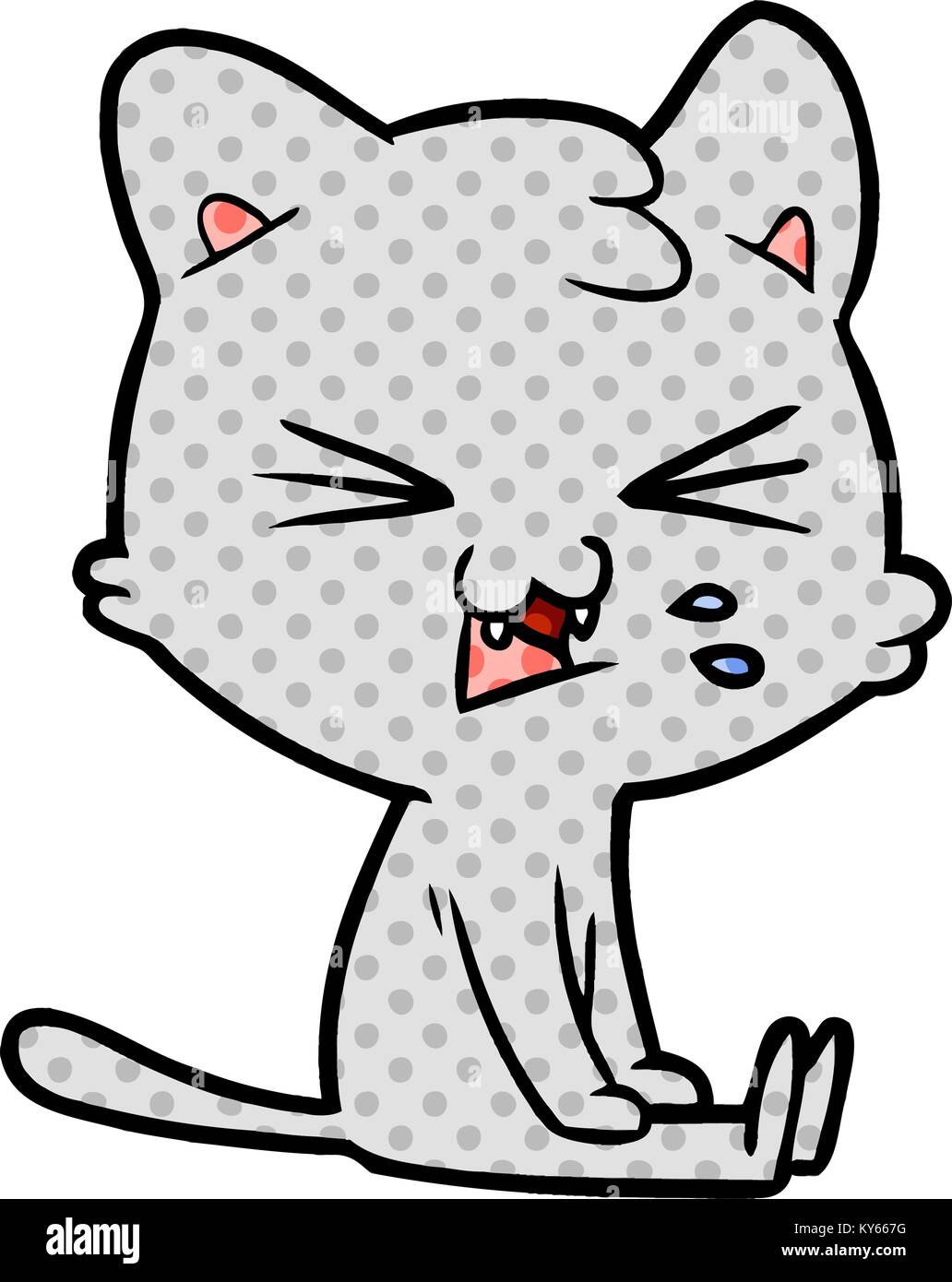 cartoon cat hissing Stock Vector Image & Art - Alamy