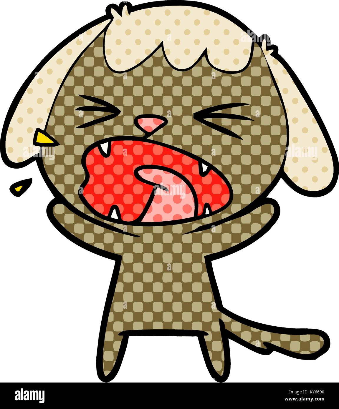 cute cartoon dog barking Stock Vector Image & Art - Alamy