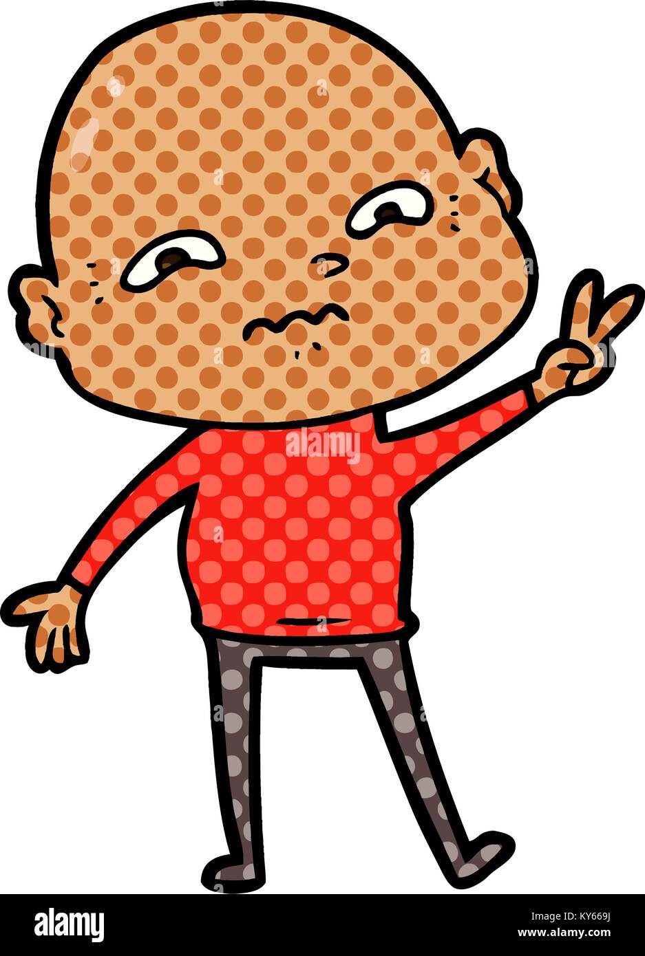 cartoon nervous man Stock Vector Image & Art - Alamy